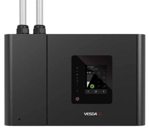Vesda Single Pipe VEP with FOK LED's - Black Plastic | SteadFas